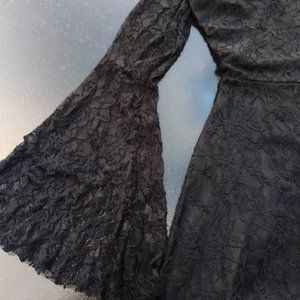 Dresses | Gothic Black Bell Sleeve Dress | Poshmark